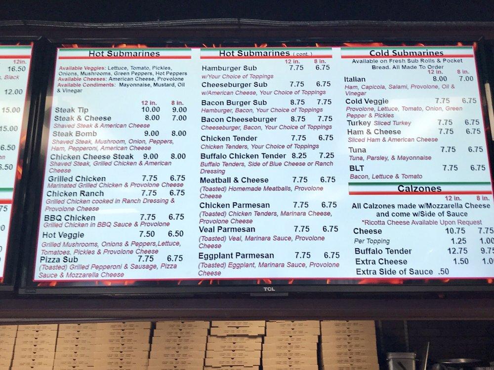 Menu at Underdog Pizza pizzeria, Keene