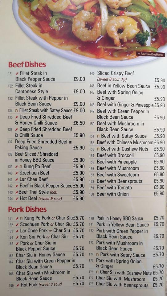 Menu at Amber Chinese Takeaway fast food, Galashiels
