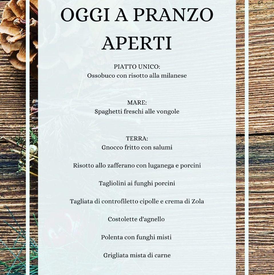 Menu at Ristorante Pizzeria Bube Milanino, Cusano Milanino