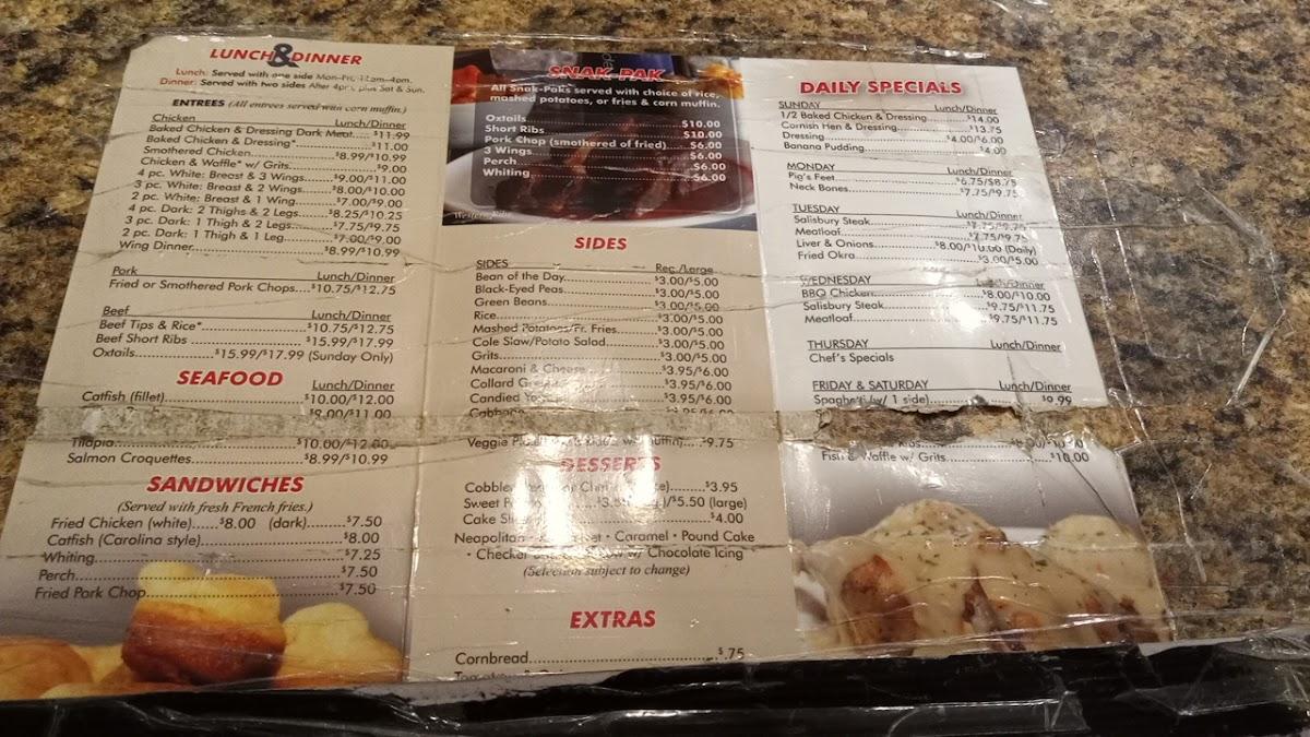 Menu at Angie's Soul Cafe, Cleveland, Carnegie Ave