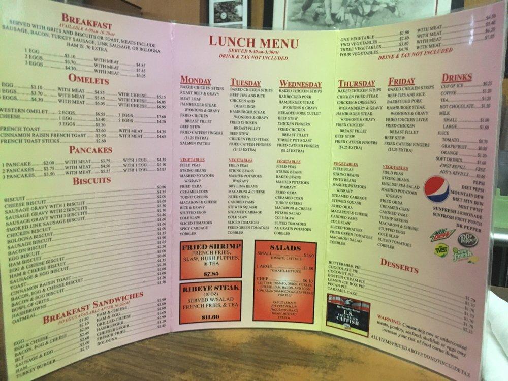 Menu at City Cafe, Northport