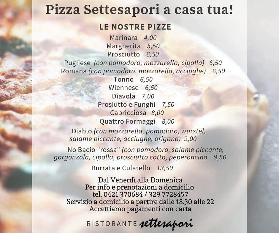 Menu at Ristorante Sette Sapori, Jesolo