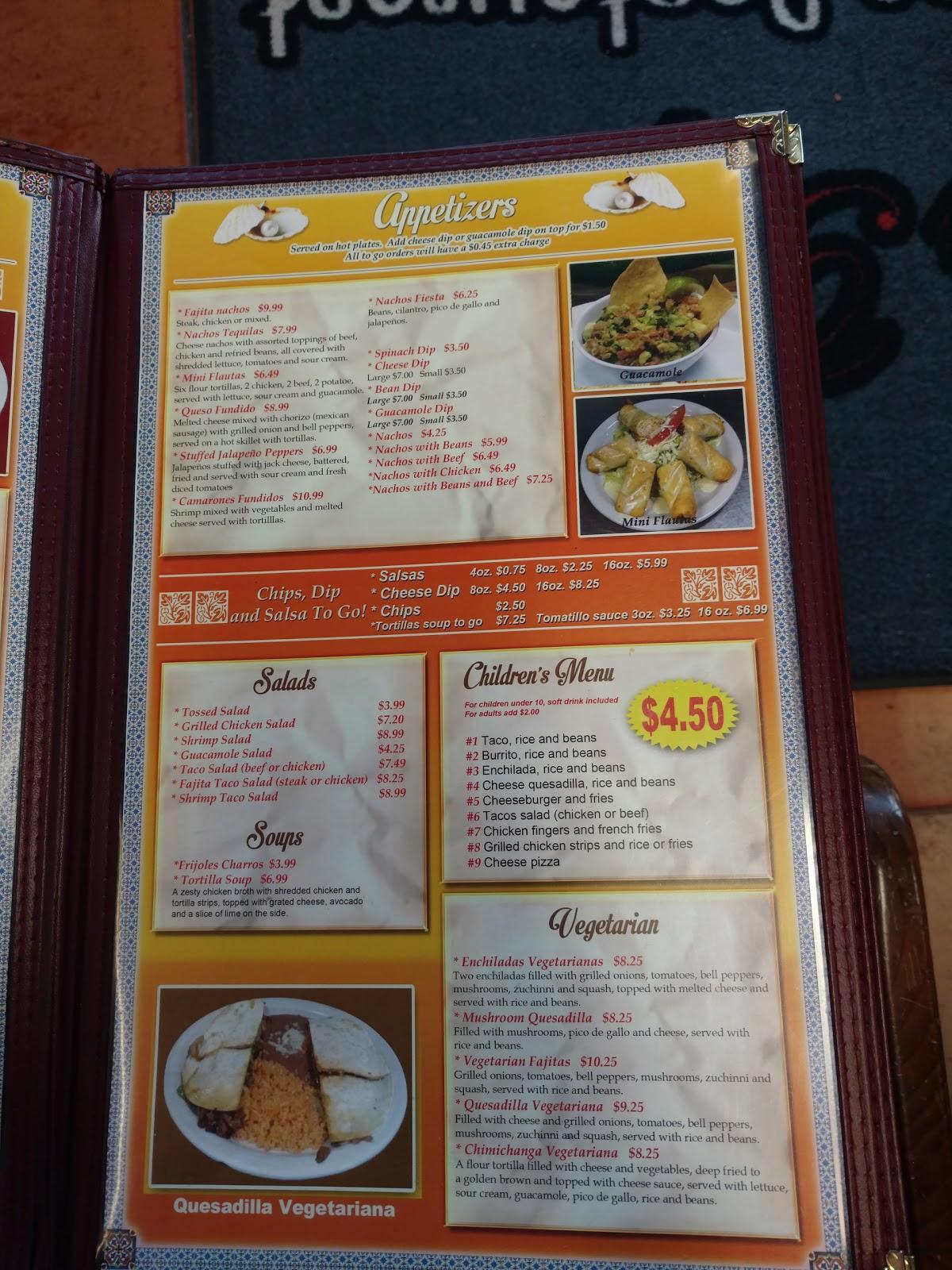 Menu at La Perla Tapatia restaurant, Collierville, W Poplar Ave #0619