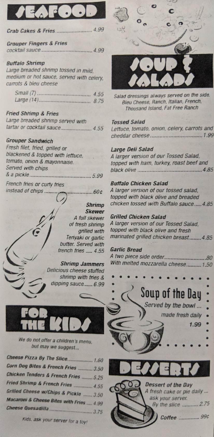 Menu at Firehouse Grill & Pub Inc, Temple Terrace