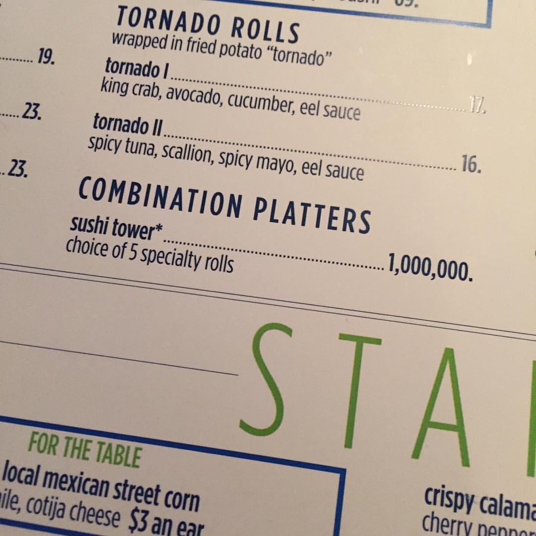 Menu at H2O Seafood & Sushi restaurant, Smithtown