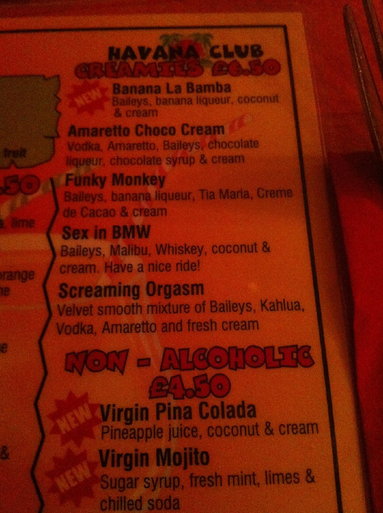 Menu at Loco Mexicano restaurant, London, 64-65 Wilton Rd