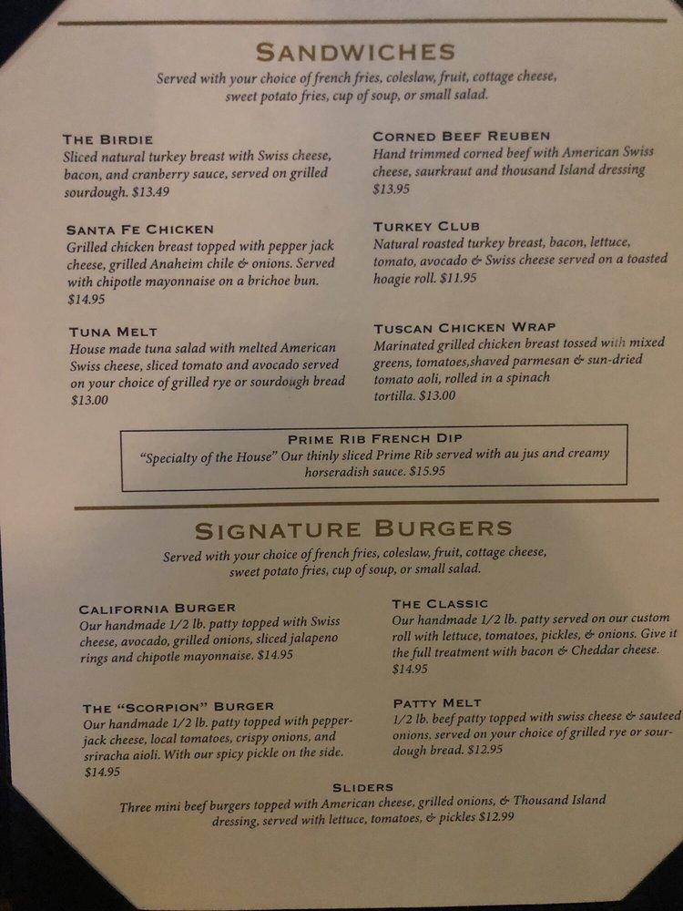 Menu at Ric's Restaurant and Sports Lounge, Camarillo
