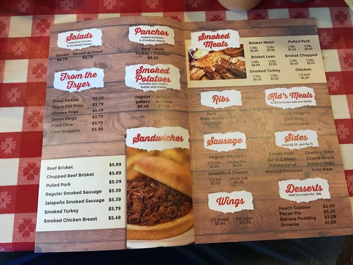 Menu at Bar-B-Cutie SmokeHouse, McAllen, N 10th St