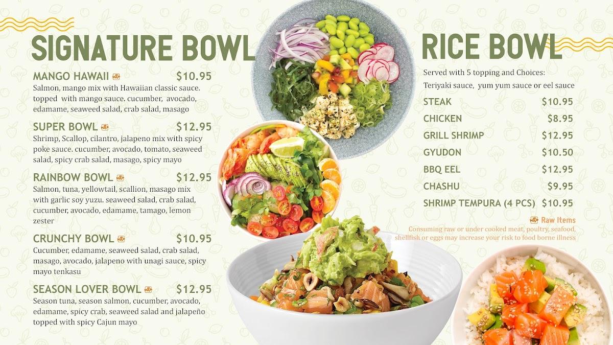 Menu at JJ'S POKE BOWL pub & bar, Edina
