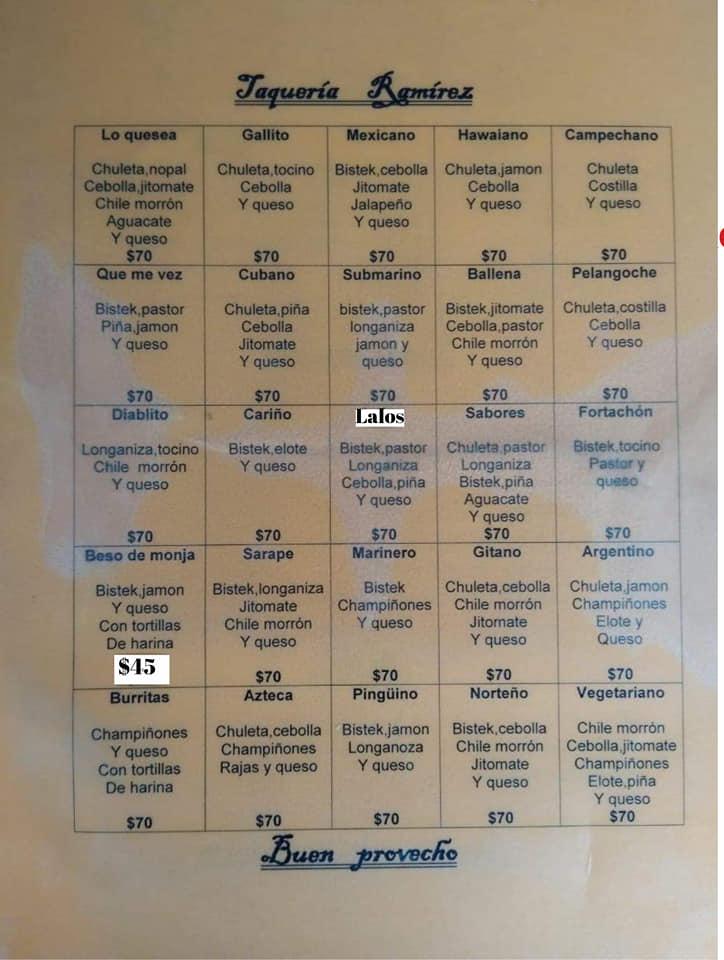 Menu at Tu comida en Fa restaurant, Temixco