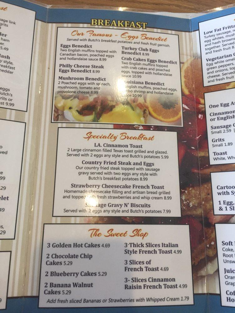 Menu at Butch's Place Family Restaurant, Erie