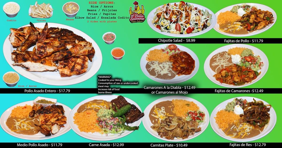 Menu at El Pollo Sabroso restaurant, Pasco