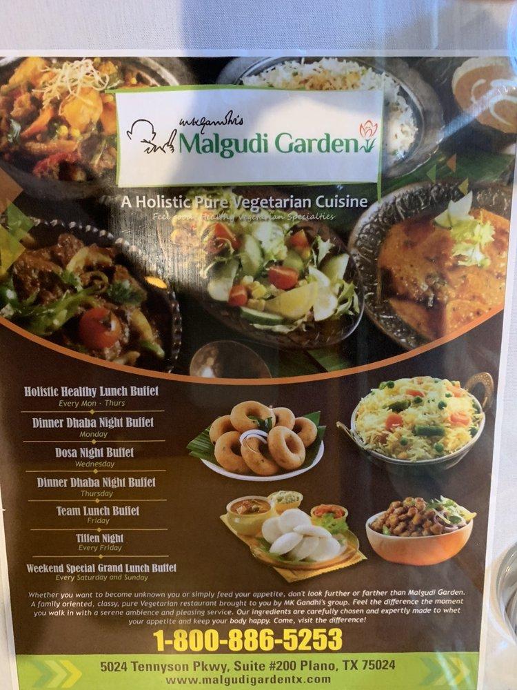 Menu at Malgudi Garden restaurant, Plano