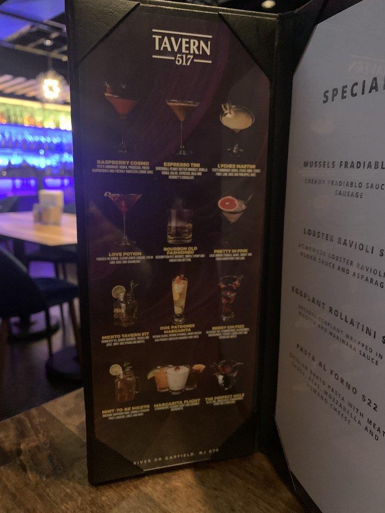 Menu at 517 Restaurant & Lounge, Garfield