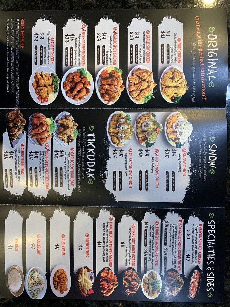 Menu at Chicken Pocha (Formerly CM Chicken Germantown) restaurant, Germantown