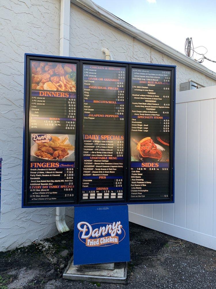 Menu at Danny's Fried Chicken fast food, Niceville, 408 E John Sims Pkwy