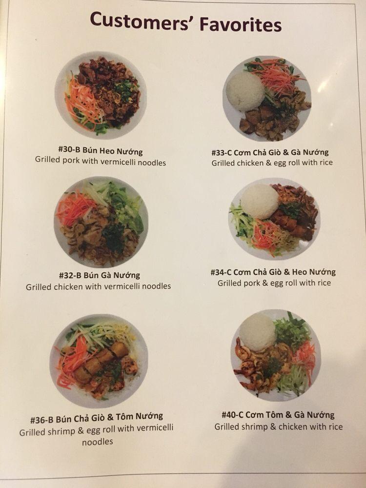 Menu at Life Pho restaurant, Severna Park