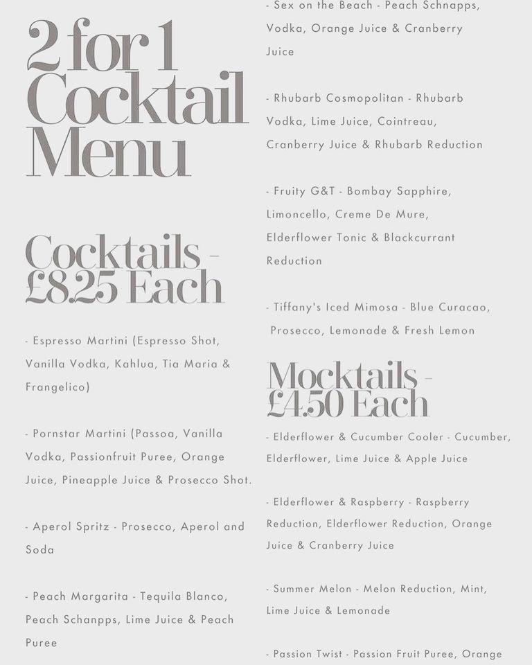 Menu at Rickerby Retreat Bar, Carlisle