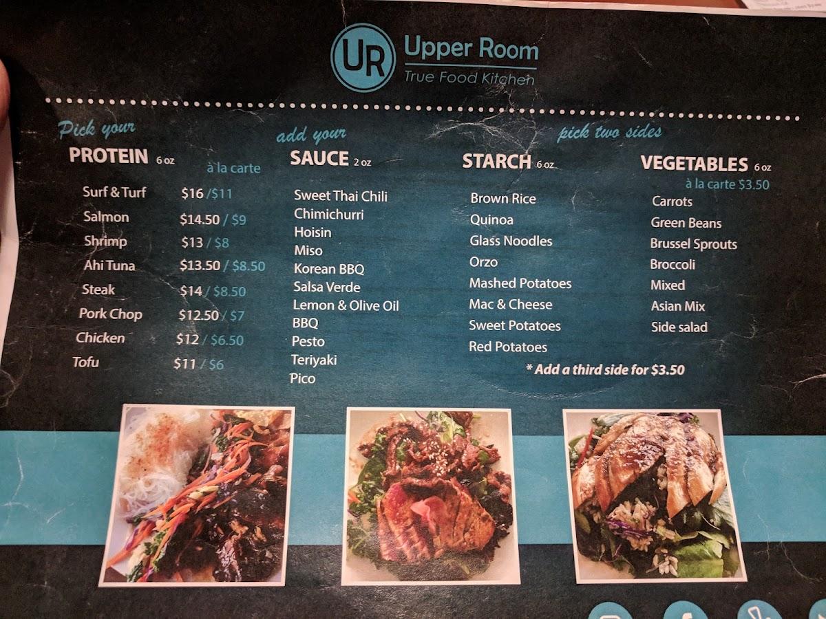 Menu at The Upper Room Kitchen restaurant, Tracy