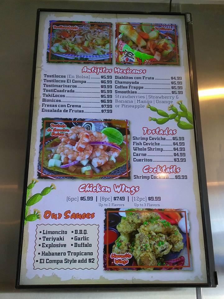 Menu at El Compa Modern Mexican Grill restaurant, Victorville