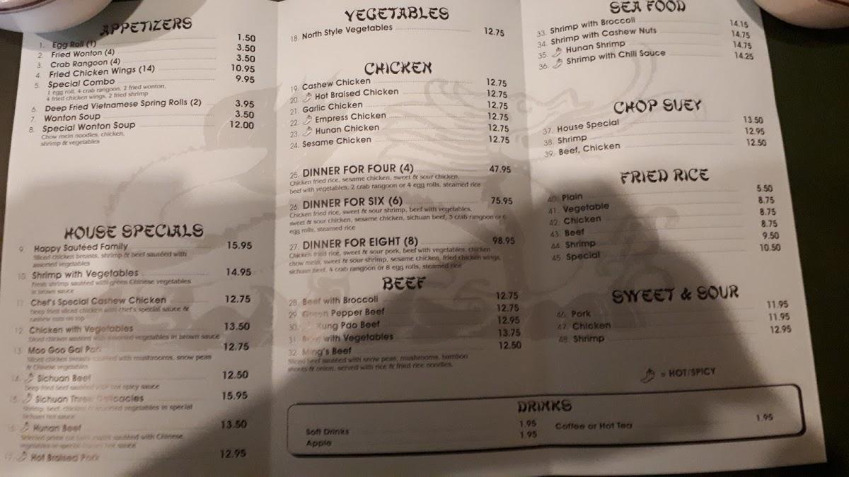 Menu at Lucky Garden Restaurant, Lloydminster