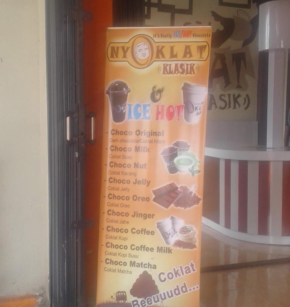 Menu at Nyoklat Klasik cafe, Solok