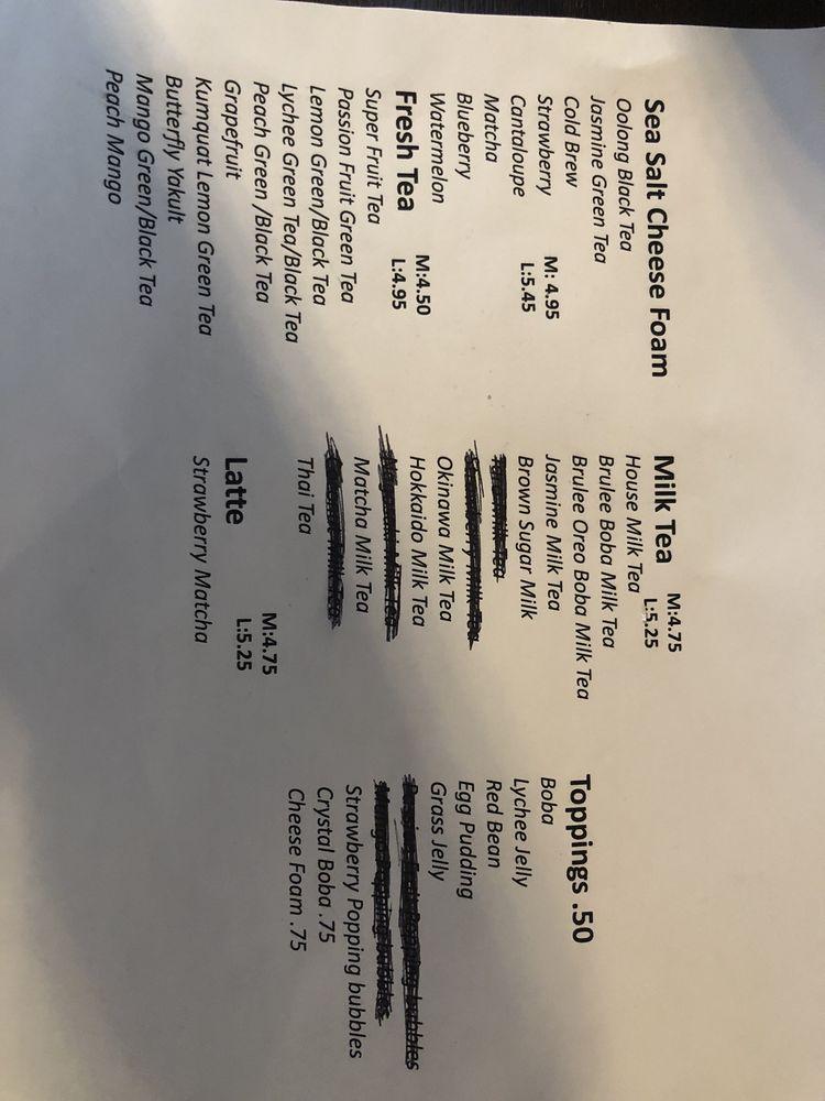 Menu at Black Straw Tea Bar & Kitchen, Spokane Valley