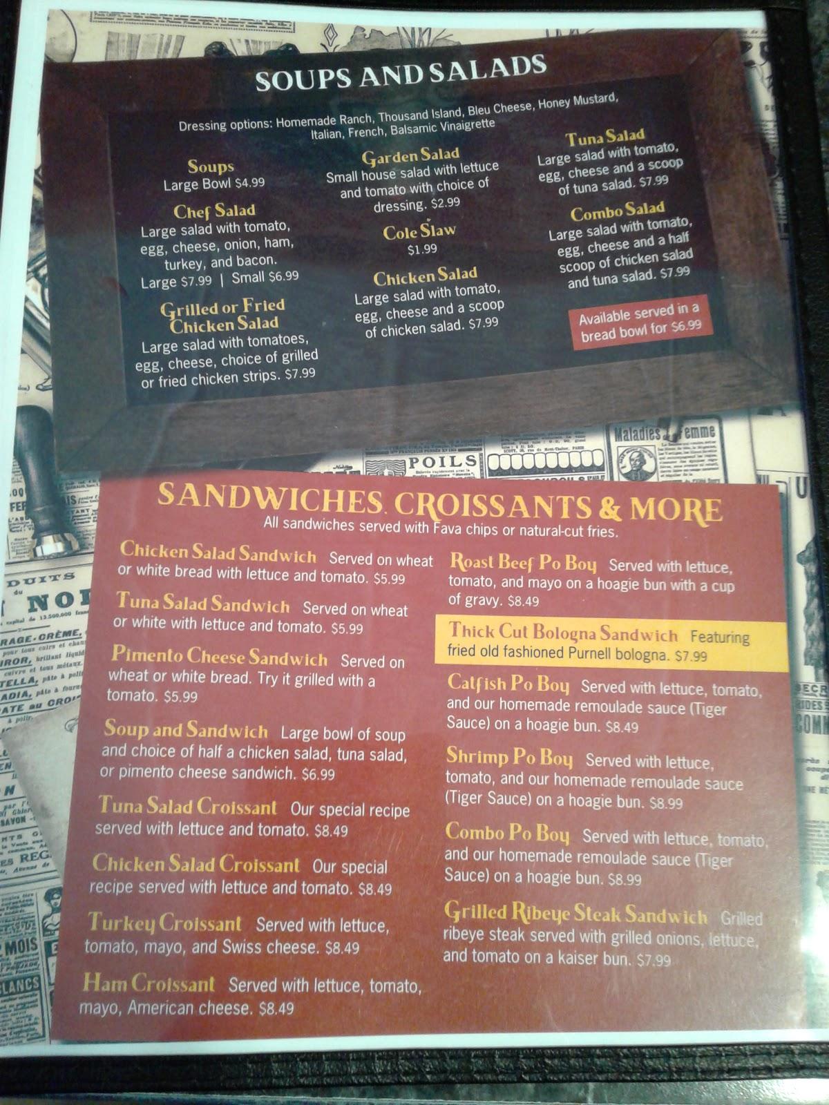 Menu at Fava's Restaurant, Georgetown, 159 E Main St