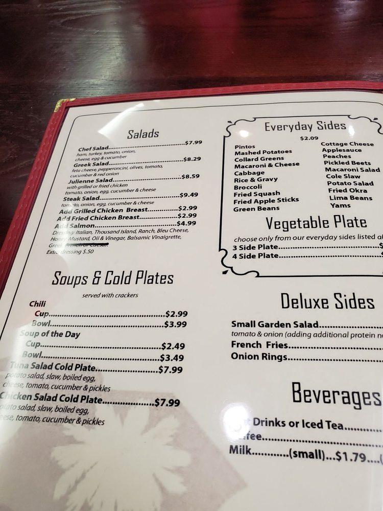 Menu at TJ's Family Restaurant, Rock Hill