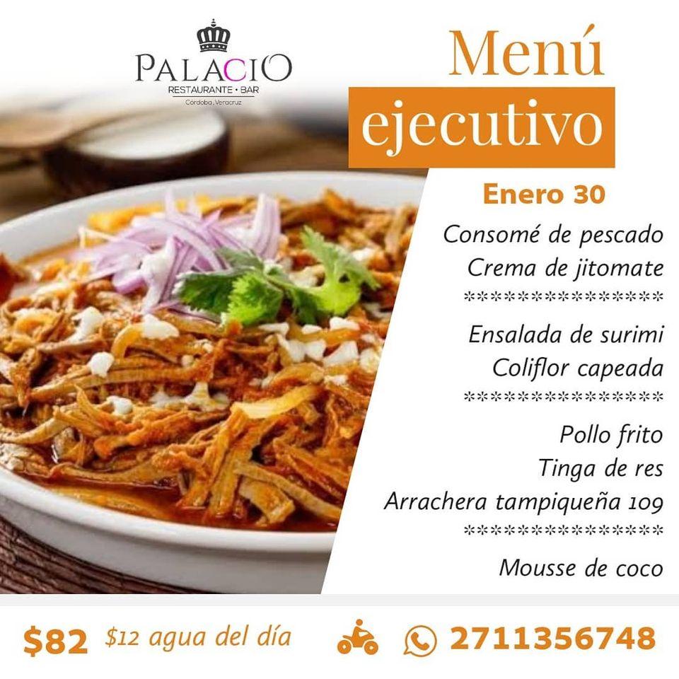 Menu at Restaurante Hotel Palacio, Córdoba, Av. 3