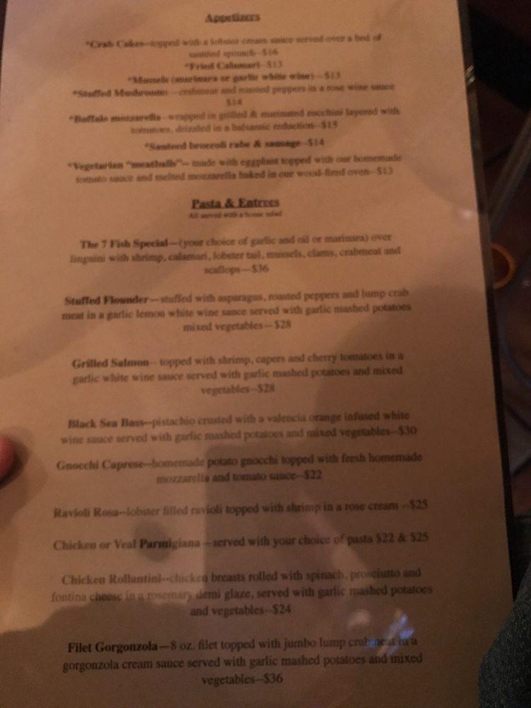 Menu at Villa Barone, Collingswood