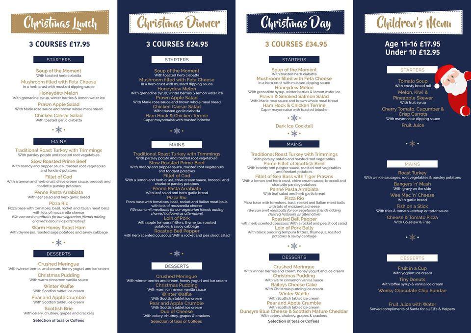 Menu at Bar Rio @ The Columba Hotel, Oban