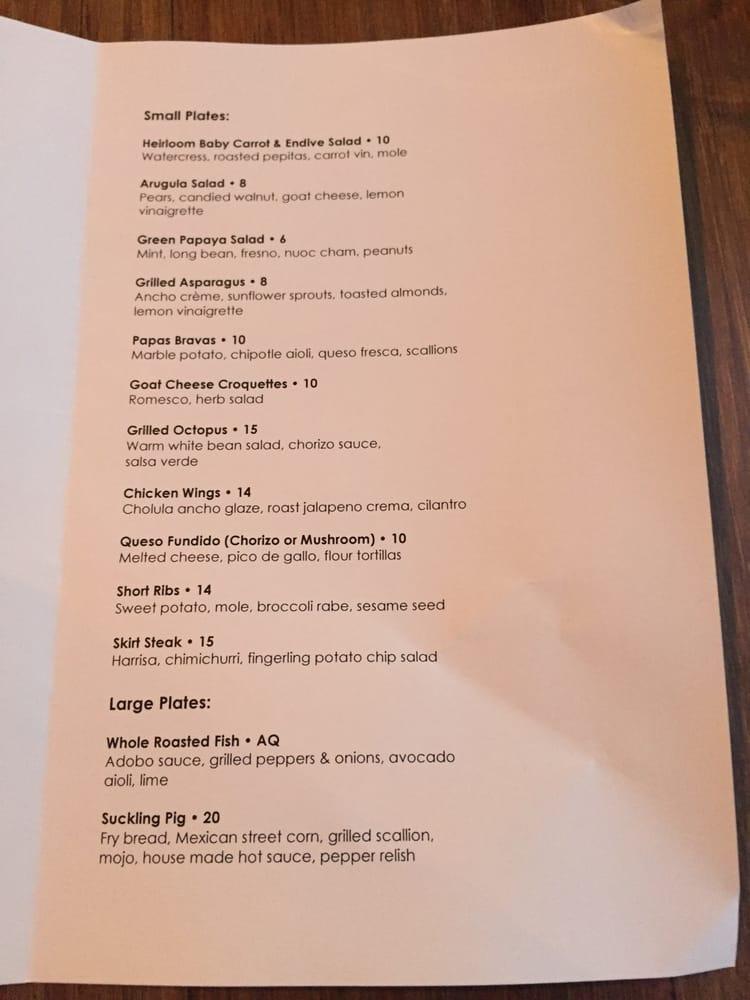 Menu at El Capitan pub & bar, San Francisco, Folsom St