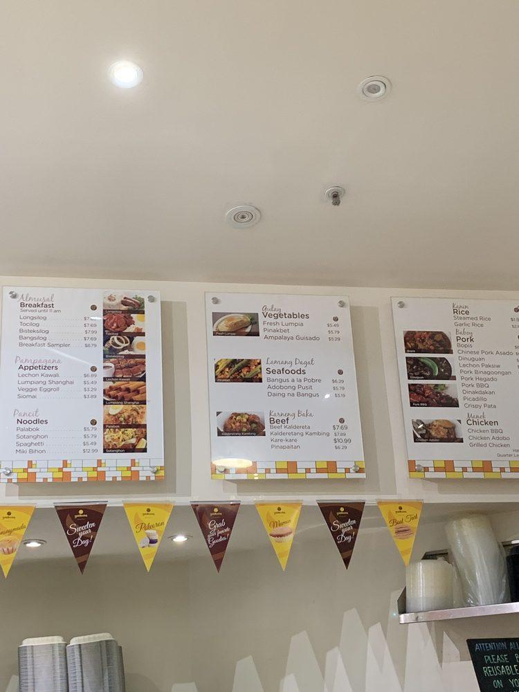 Menu at Goldilocks Bakeshop and Restaurant, Concord