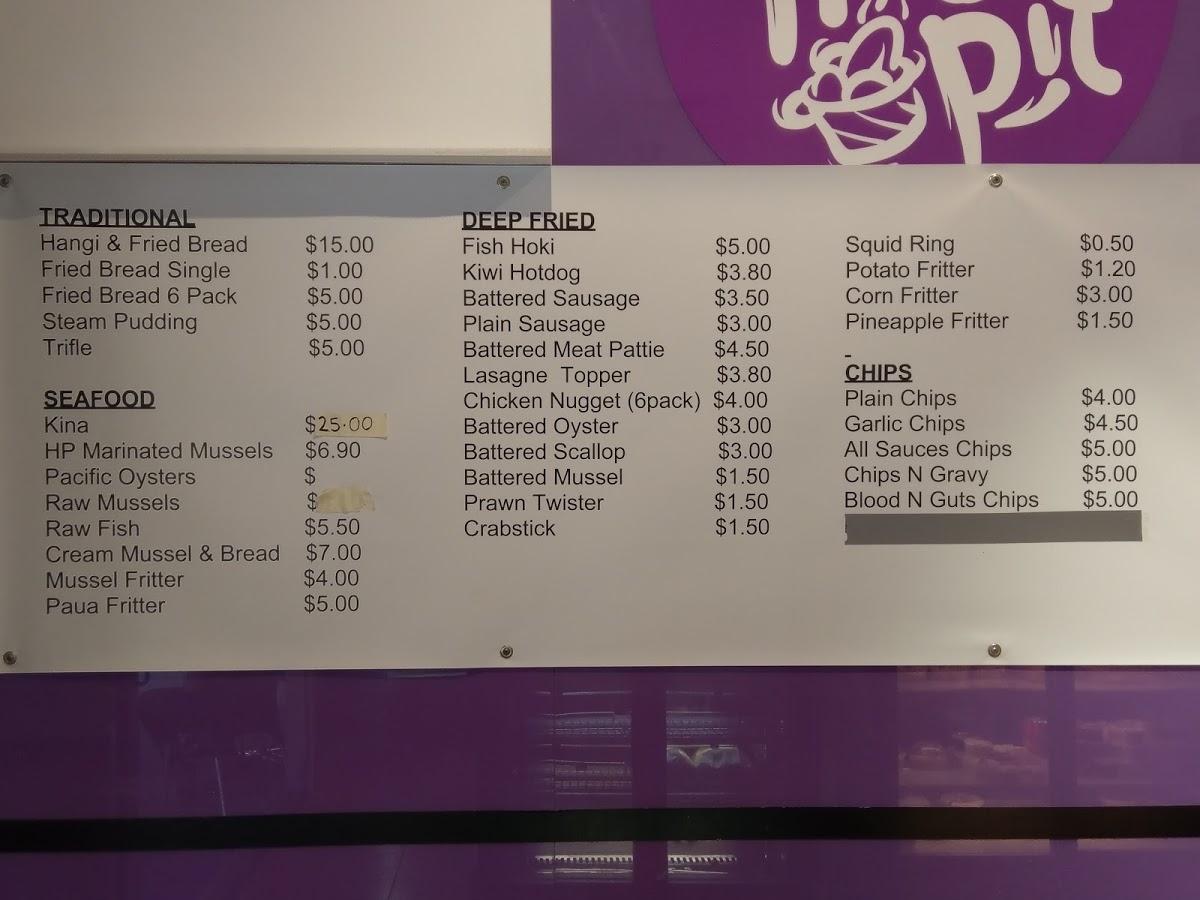 Carta del restaurante The Hangi Pit Coomera, Gold Coast