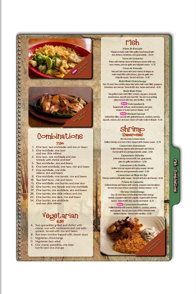 Menu at Casa Sevilla Mexican Restaurant, Bloomfield