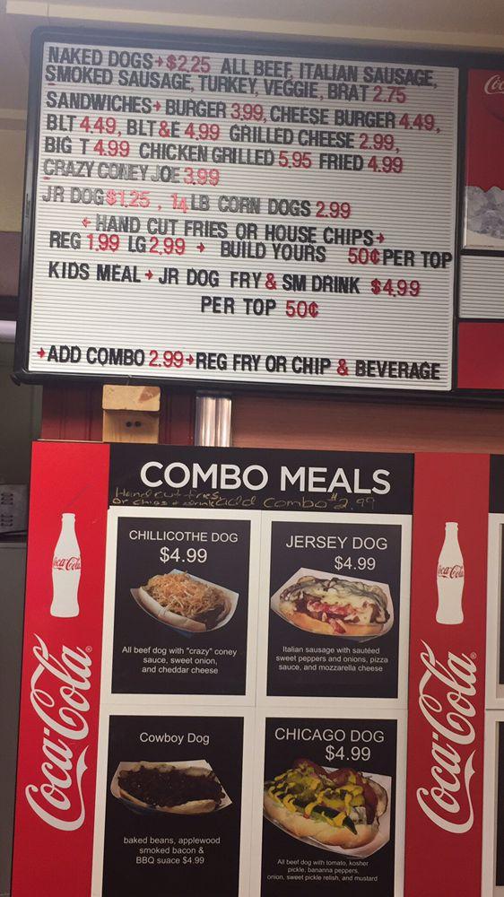 Menu at Crazy Dogs Grill restaurant, Chillicothe