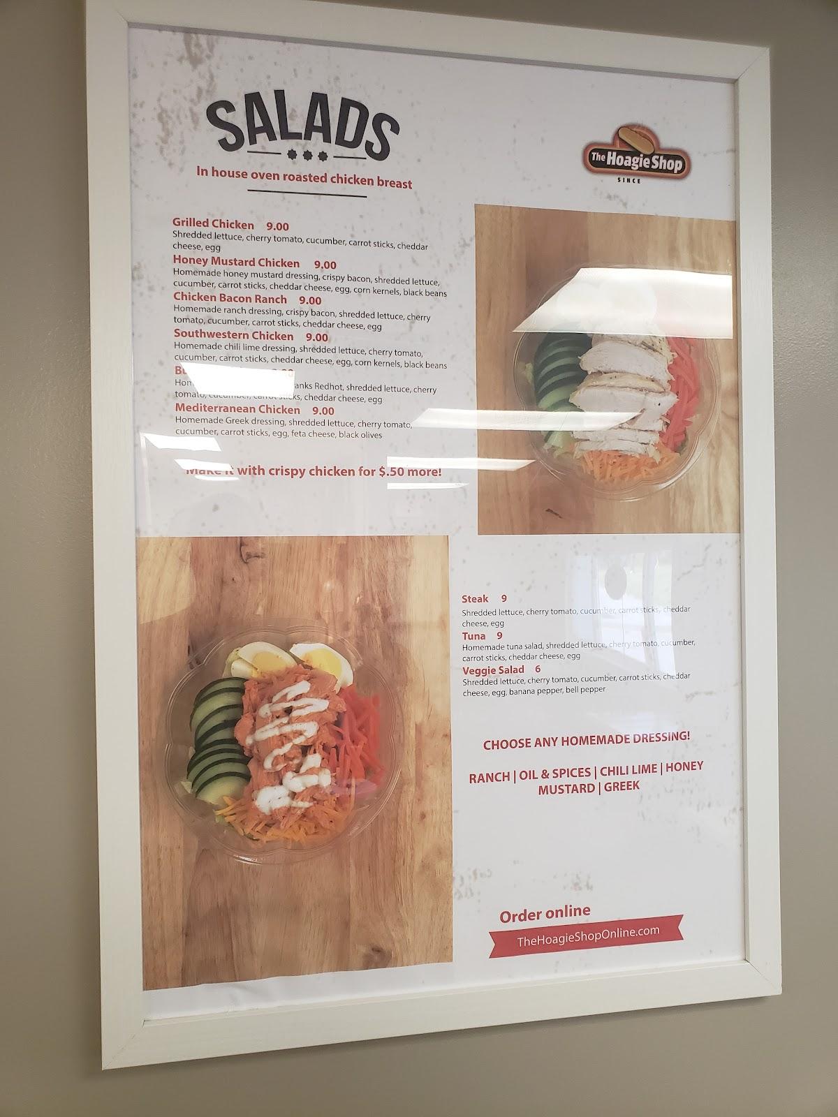 Menu at Hoagie Shop restaurant, Butler, 100 Point Plaza