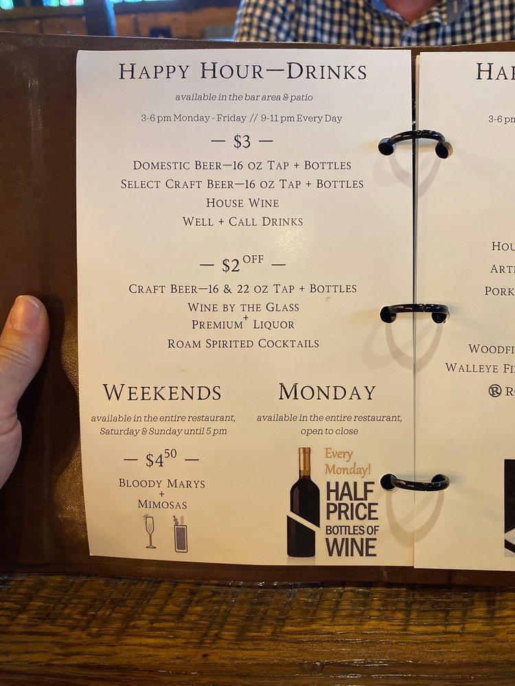 Menu at ROAM Kitchen + Bar, Sioux Falls