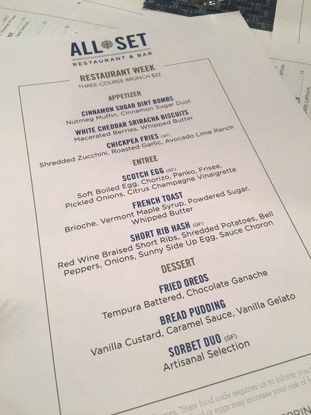 Menu at All Set Restaurant & Bar, Silver Spring