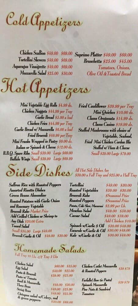 Menu at Battaglia Brothers Deli, Dobbs Ferry
