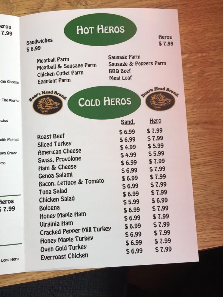 Menu at Hero Express restaurant, Bohemia