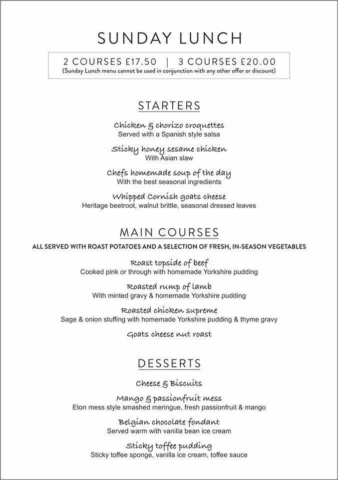 Menu at Retreat pub & bar, Bolton