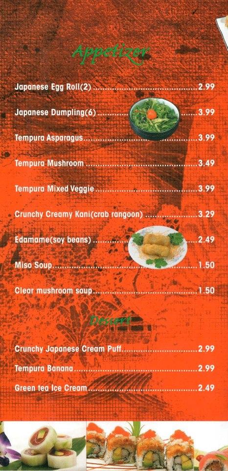 Menu at Japanese Express restaurant, Mobile, Schillinger Rd S