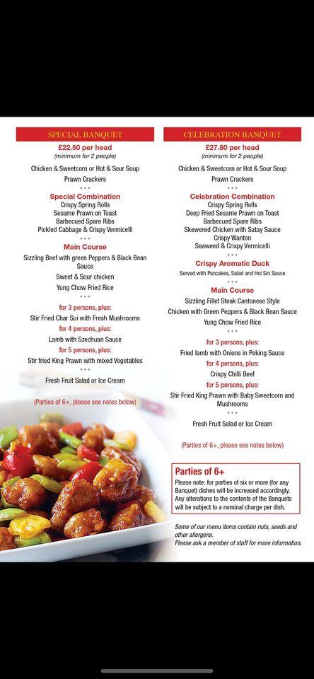 Menu at Peacock Inn Chinese Restaurant, Ormskirk