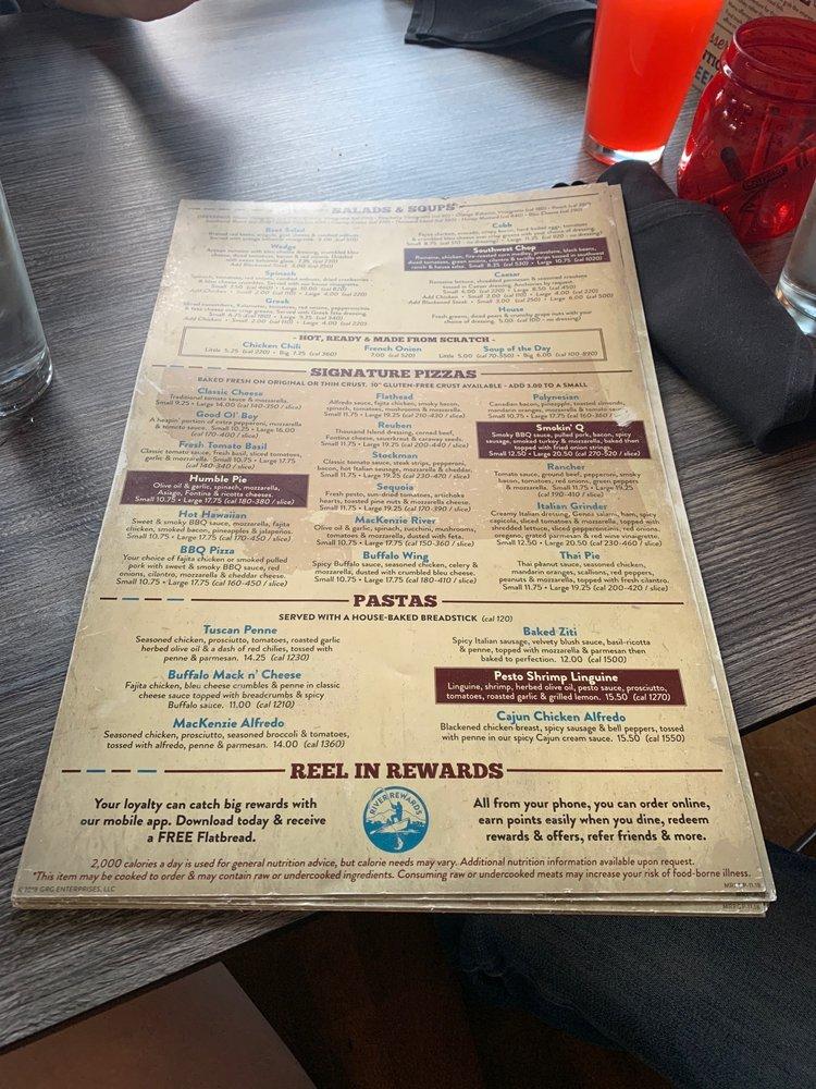 Menu at MacKenzie River Pizza, Grill & Pub, Idaho Falls