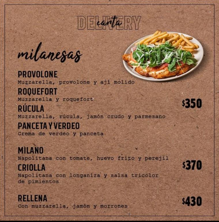 Menu at Il Milano Río Cuarto restaurant, Río Cuarto