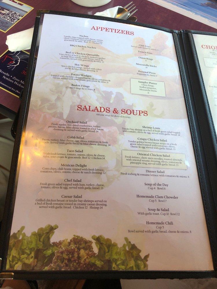 Menu at Island Cafe, Anacortes
