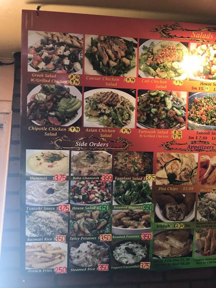 Menu at La Zeez Pita Grill restaurant, Torrance
