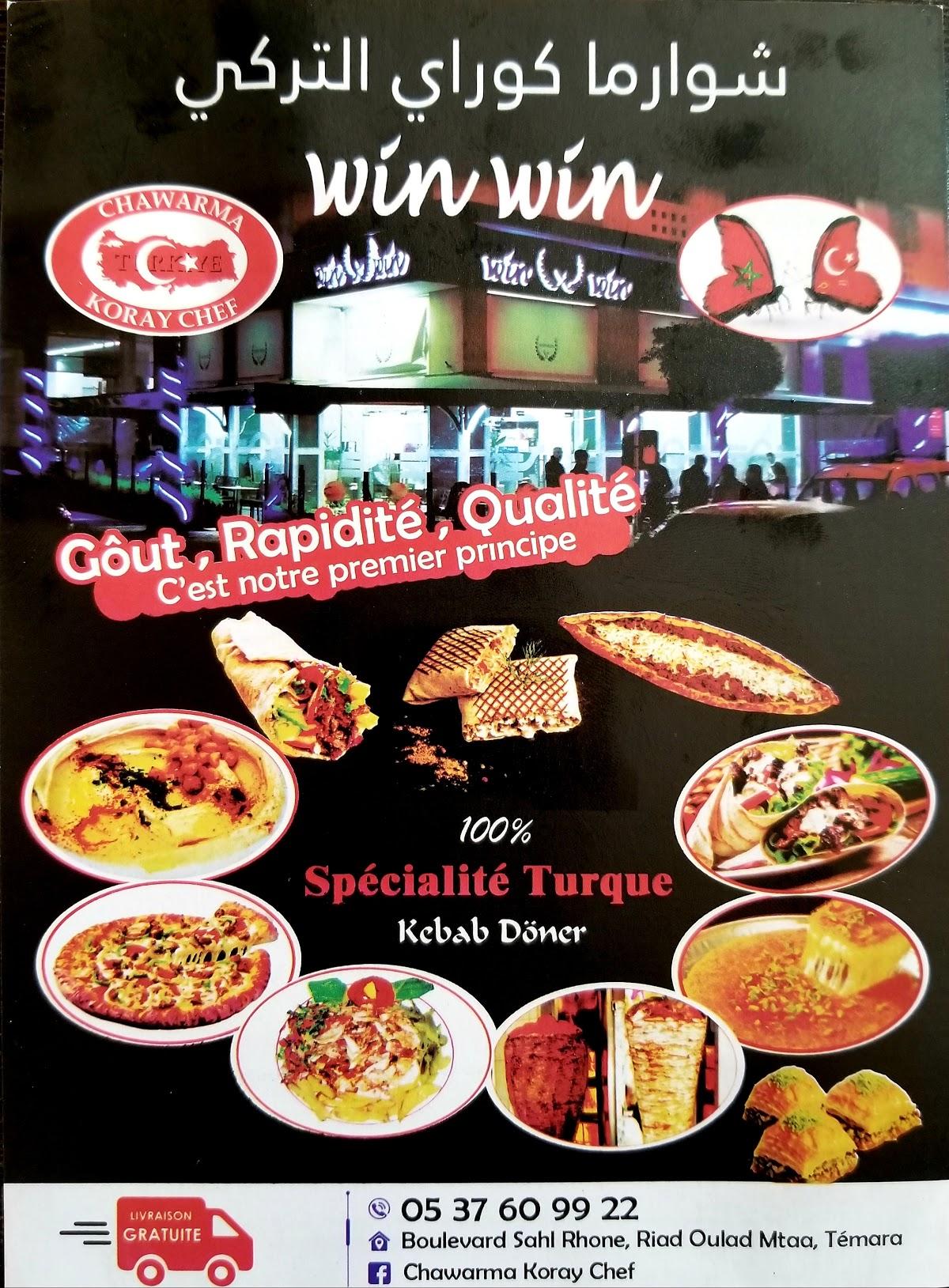 Menu at Win Win restaurant, Temara